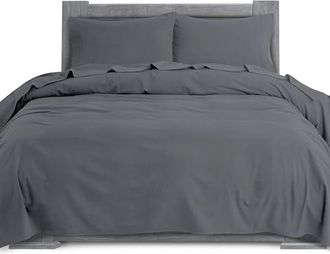 Elegant Comfort Weiches 4-teiliges Flanell-Bettlaken-Set aus 100% türkischer Baumwolle - Premium-Qualität, Spannbettlaken mit tiefen Taschen, ultraweich, gemütlich, w