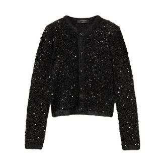 Twinset Bestickte Strickjacke - - Knitwear - Damen - Schwarzk - L