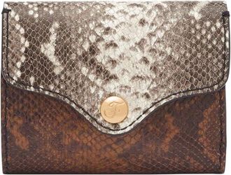 Fossil Fossil Portefeuille pour femme - Trifold Heritage en cuir gaufré effet python SL8282874 - 9,8 cm L x 2,1 cm l x 8 cm H