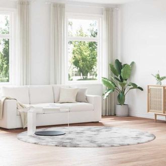 vidaXL Vidaxl - Teppich Shaggy Hochflor navarra Silbergrau 240x240 cm Polyester
