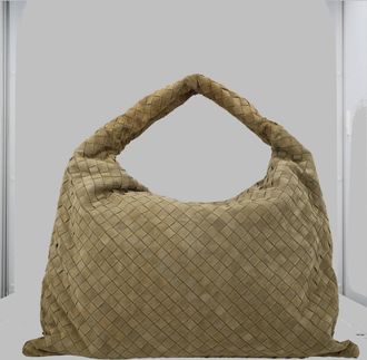 Bottega Veneta Womens Shoulder Bag Hop Green Leather Calf
