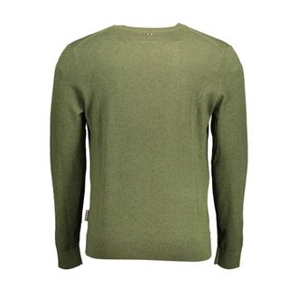 Napapijri Logo-Embroidered Cotton Sweater - Green