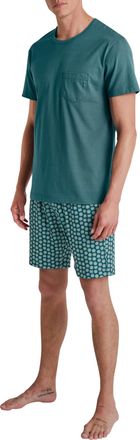 CALIDA Relax Imprint Kurz-Pyjama Herren, aus 100% Baumwolle, pflegeleicht, elastisch und formstabil, in Single Jersey