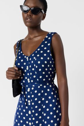 Gerard Darel Robe midi sans manche &agrave; pois - RAVITA - Electrique