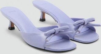 Mango Sandales ouvertes &agrave; larri&egrave;re talon naud lilas - Femme - 35 - MANGO