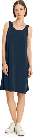 Cecil Damen B144070 Jersey Kleid, Dark Petrol Blue, S