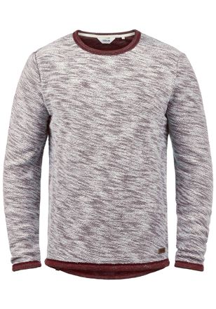 Solid SOLID SDFlocks Herren Sweater Pullover Flocksweat Pulli mit Rundhals-Ausschnitt 100% Baumwolle Regular fit, Gr&ouml;&szlig;e:S, Farbe:Wine Red (0985)