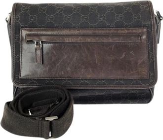 Gucci Sac bandouli&egrave;re en toile GG marron fonc&eacute; Pre-owned - Femme - Pre-owned - Brun - Taille: ONE Size