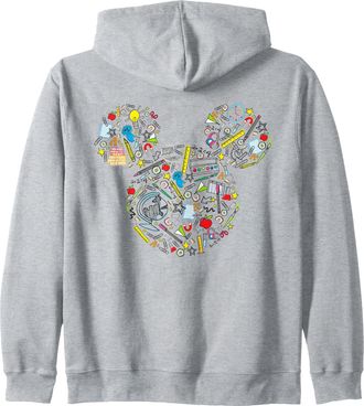 Disney Mickey Mouse Icon First 100 Days of School 100th Day Kapuzenjacke