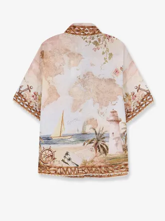 Zimmermann Womens Linen Shirt Mahon Beige
