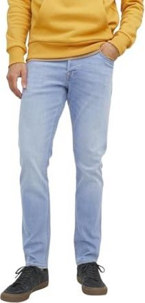 Jack & Jones Glenn Jean slim pour homme en tissu stretch haute performance confortable toute la journée braguette à boutons, bleu clair, 29W / 32L
