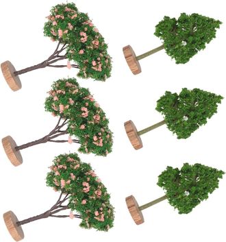 Cabilock 6stücke Miniatur-modellbäume Aus Kunststoff Bonsai-bäume Für Dioramen Kleine Landschaftsdekor Künstliche Bäume Für Eisenbahnsets Und Heimwerker