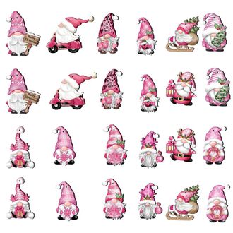 Generic Wichtelornament aus Holz, Wichtel-Ornamente aus Holz | 24 Dekorationen zum Aufh&auml;ngen von Weihnachtsmann - Weihnachtswichtel zum Aufh&auml;ngen Ornamente An