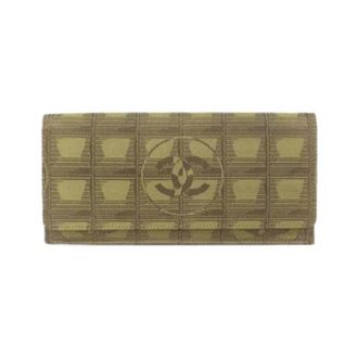 Chanel Portefeuille long Travel Line doccasion (bi-pli) - Femme - Pre-owned - Vert - Taille: ONE Size