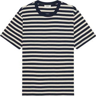 Nn.07 Nn07, Homme, Tops, Bleu, Taille: XL Ss Pedro Stripe T-Shirt