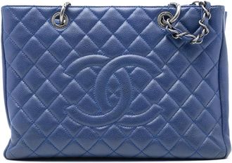 Chanel Shopper - Caviar Grand Shopping Tote - Gr. unisize - in Blau - f&uuml;r Damen