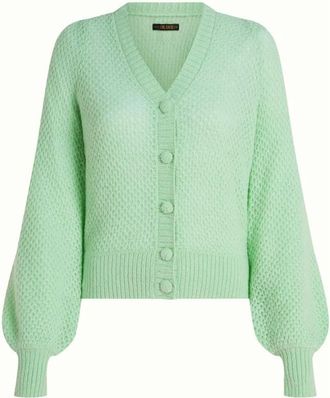 King Louie Femme, Pulls, Vert, Taille: 42 FR Cardi V Farfalle