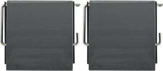 MSV Porte Rouleau Papier WC Mural PS & Acier chrom&eacute; Blanc (Lot de 2)