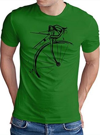 OM3 Bicycle T-shirt de cyclisme pour homme - Vintage Cyclisme - S - 5XL, Vert (impression noire)., L