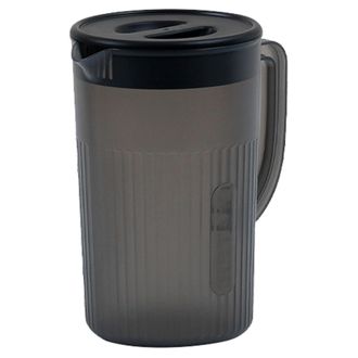 TiaoBug 1PCS Wasserkrug 2200ML 2700ML Wasserkaraffe mit Deckel Plastik Krug Getr&auml;nkekaraffe Eisteekrug Pitcher f&uuml;r Saft Eistee Milch Schwarz 2700ML
