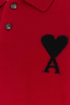 Ami Virgin Wool Polo - Red