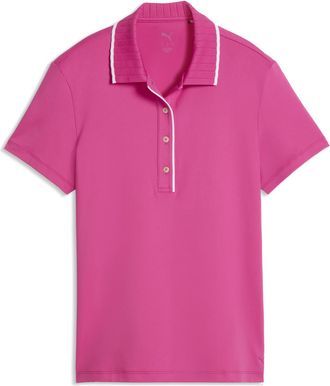 Puma CLOUDSPUN Bridges Kurz&auml;rmeliges Golf-Polo Damen, Kleidung, Rosa, XXL