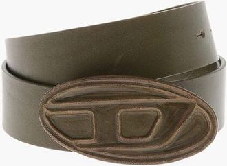 Diesel Leather Belt SCRATCH With Mnogram Buckle 40mm size 100