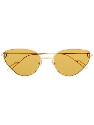 Cartier lunettes de soleil &agrave; monture papillon - Jaune