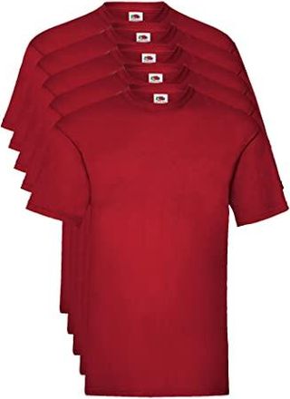 Fruit Of The Loom Valueweight 5 Pack, T-Shirt Homme, Rouge (Brick Red BX), XX-Large (Taille Fabricant: 2 X-L)