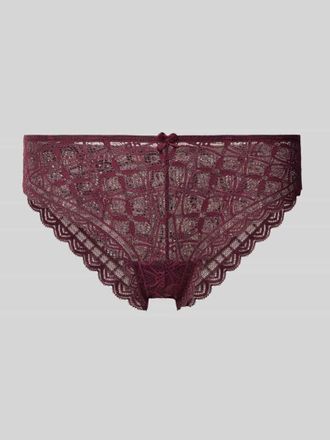 Jake*s Casual Slip mit Spitzenbesatz und Schleife