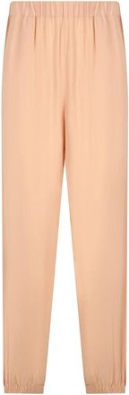 Fabiana Filippi Femme, Pantalons, Rose, Taille: 42 FR &Eacute;l&eacute;gant pantalon rose saumon en tissu doux et polyvalent