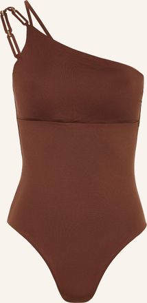 Max Mara Max Mara Beachwear One-Shoulder-Badeanzug Bchcappa braun