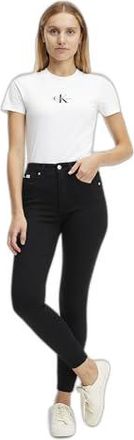 Calvin Klein Jeans Calvin Klein Jean Femme Super Skinny Ankle Taille Haute, Noir (Denim Black), 27W