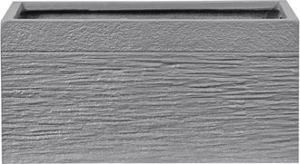 Beliani Beliani - Jardini&egrave;re rectangulaire en fibre dargile gris - 50 x 23 x 24 cm - Avec trou de drainage - R&eacute;sistante aux UV et aux temp&eacute;ratures extr&ecirc;mes