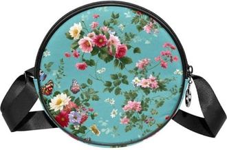 Generic Sac &agrave; bandouli&egrave;re rond pour femme, petit sac &agrave; bandouli&egrave;re avec fermeture &eacute;clair, bretelles r&eacute;glables, style d&eacute;contract&eacute;, pour femmes et filles