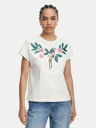 Lola Casademunt T-Shirt MS2615004 Wei&szlig; Regular Fit