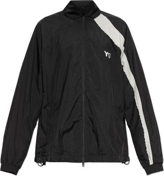 Yohji Yamamoto Homme, Vestes, Noir, Taille: S Raw Edge 3 Stripes Nylon Shell Jacket