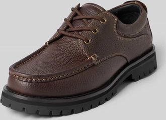 Selected Bootsschuhe aus Rindsnappa mit Profilsohle