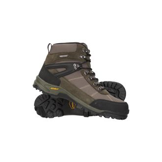 Mountain Warehouse Mens Storm Extreme Wildleder wasserdichte Wanderschuhe (Khaki Gr&uuml;n)