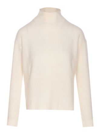 Max Mara Rundhalspullover - Wei&szlig;