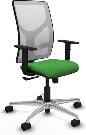 Piqueras y Crespo B&uuml;rostuhl, R&uuml;ckenlehne mit Gitterbezug, 1D-Armlehnen, h&ouml;henverstellbare Lendenwirbelst&uuml;tze, ausgestattet mit 3 Positionen und Schneideschaum, Wei&szlig;/Gr&uuml;