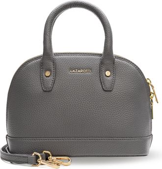 Lazarotti Bologna Leder Handtasche Damen | mit Henkel & abnehmbaren Tragegurt | mittelgroße Henkeltasche 24 cm