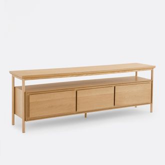 La Redoute Interieurs Meuble Tv 3 Tiroirs 180 Cm Plaqu&eacute; Ch&ecirc;ne Elina