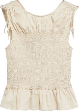 Comma Blusentop Bluse Gesmoktes Top mit Volants
