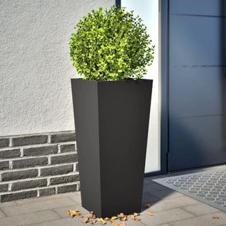 vidaXL Jardini&egrave;res 2 pcs noir 35x35x75 cm acier Vidaxl