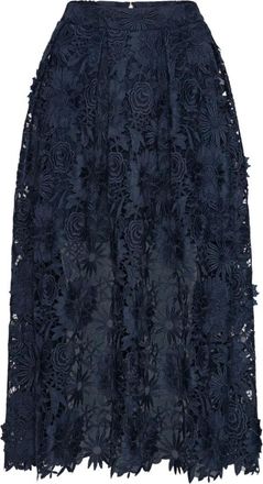 Rotate Rotate Birger Christensen, Femme, Jupes, Bleu, Taille: 42 FR Midi Skirt