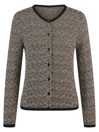 Fadenmeister Berlin Strickjacke Rundhals-&shy;Ausschnitt Fadenmeister Berlin schwarz