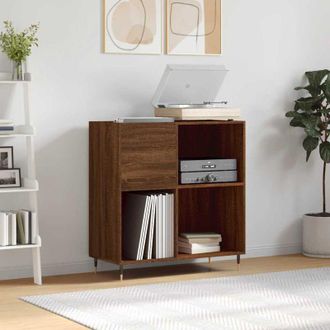 vidaXL vidaXL Armoire &agrave; disques ch&ecirc;ne marron 84,5x38x89 cm bois