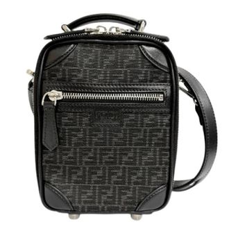Fendi Pre-owned Micro FF Jacquard Lederschultertasche - - Pre-owned - Damen - Schwarzk - ONE SIZE