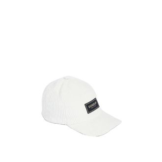 Dondup Homme, Accessoires, Blanc, Taille: ONE Size Casquette de baseball en velours c&ocirc;tel&eacute;